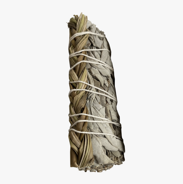 Braided Sweet Grass & White Sage Smudge Native Tribes - Cleansing Heal ...